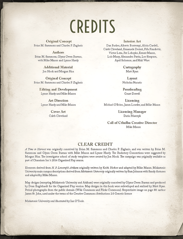 Chaosium Call of Cthulhu: A Time to Harvest Hardback Board Game - The ...