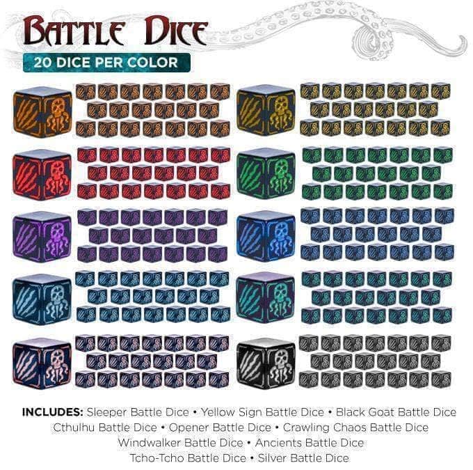 Cthulhu Wars: 200 Battle Dice Kickstarter Board Game Accessory - The ...