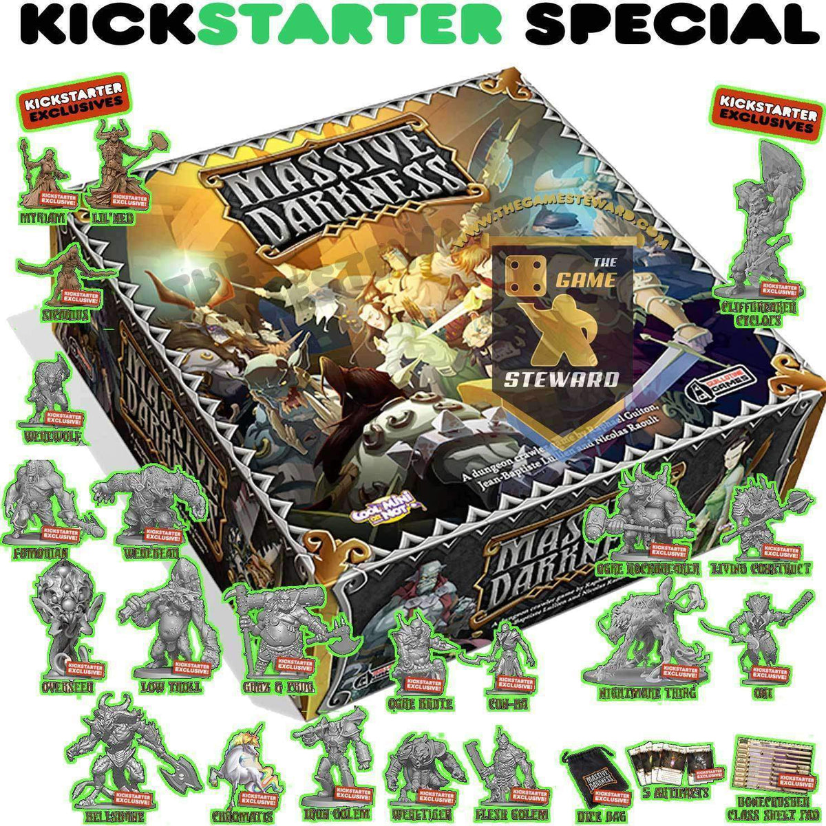 Massive Darkness 2: Hellscape Pledge Kickstarter Board Game - The Game Steward