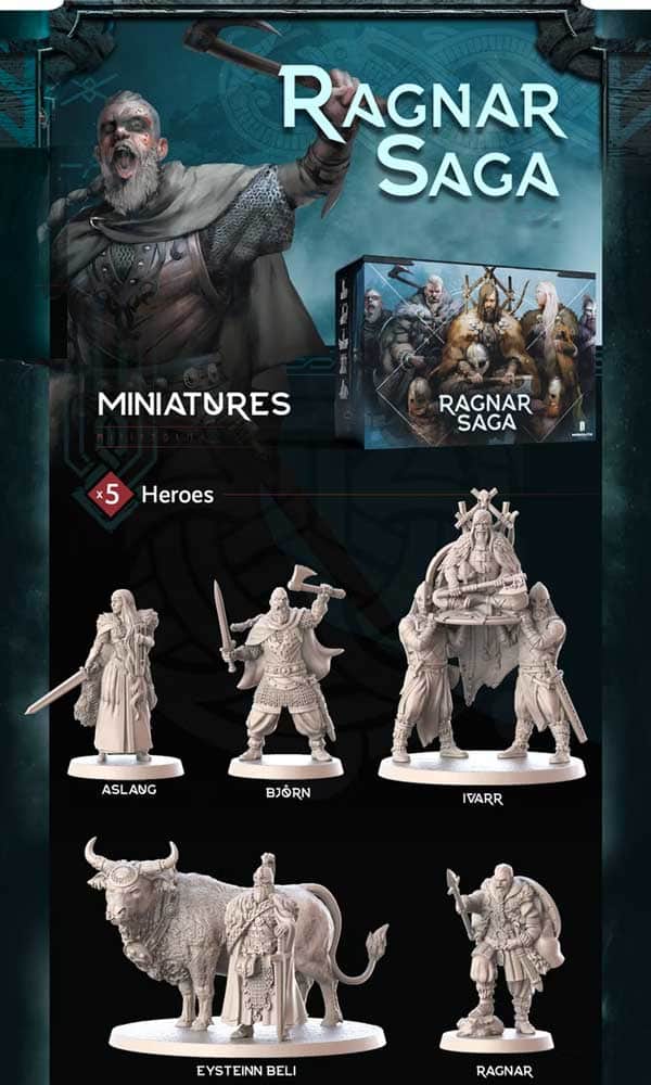Mythic Battles Ragnarok Ragnar Saga Kickstarter Board Game Expansion ...