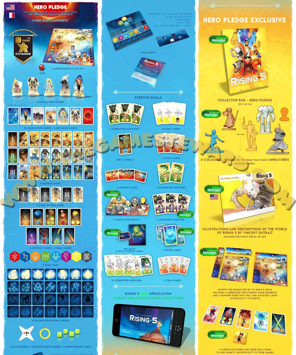 Rising 5 - Runes of Asteros Kickstarter Board Game - The Game Steward