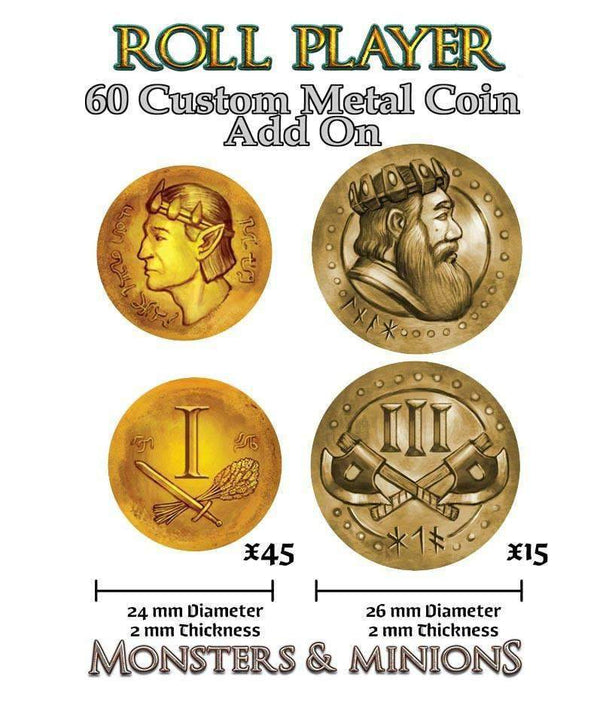 Roll Player Metal Coins Kickstarter Board Game Accessory - The Game Steward